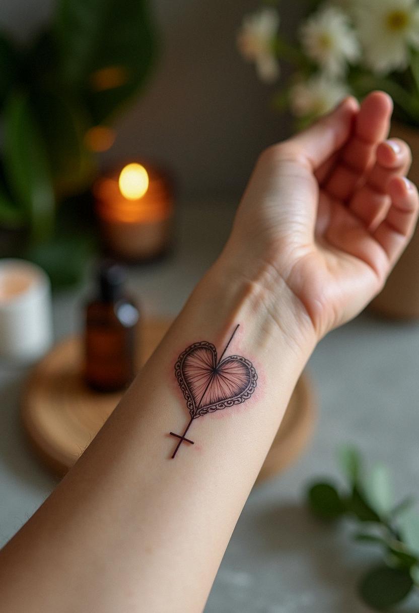 Heart Cross Tattoo - Bold Ink Art [2025]